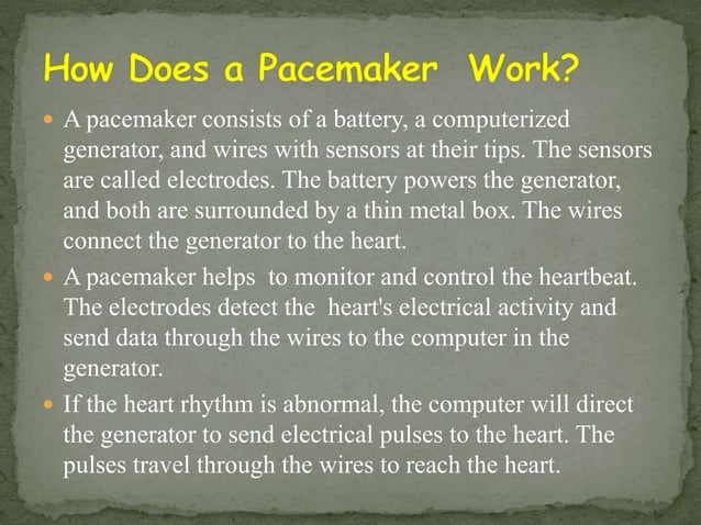 Cardiac pacemaker | PPTX | Heart and Cardiovascular Diseases | Diseases ...