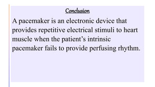 Artificial Cardiac pacemaker |medical device that generates electrical ...