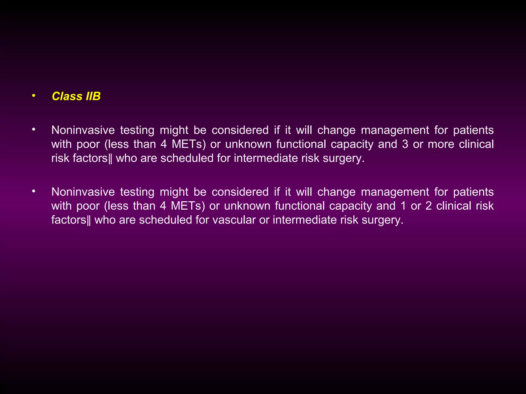 ACC AHA Guidelines on Perioperative Cardiac Assesement | PPT