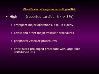 ACC AHA Guidelines on Perioperative Cardiac Assesement | PPT