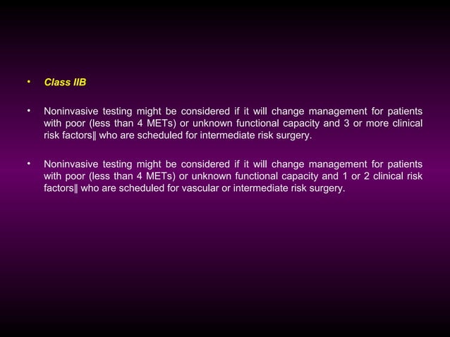 ACC AHA Guidelines on Perioperative Cardiac Assesement