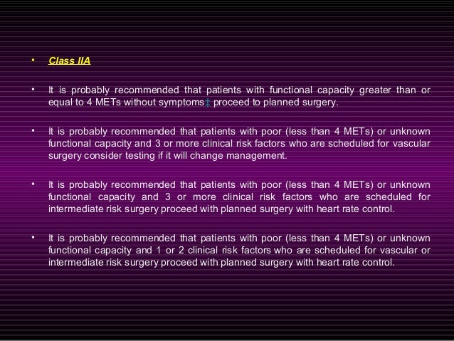 ACC AHA Guidelines on Perioperative Cardiac Assesement