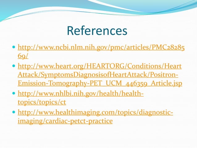 Nuclear Medicine - Cardiac PET/CT | PPTX