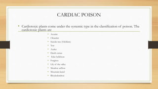 Cardiac poisons.rtf.pptx | Heart and Cardiovascular Diseases | Diseases ...