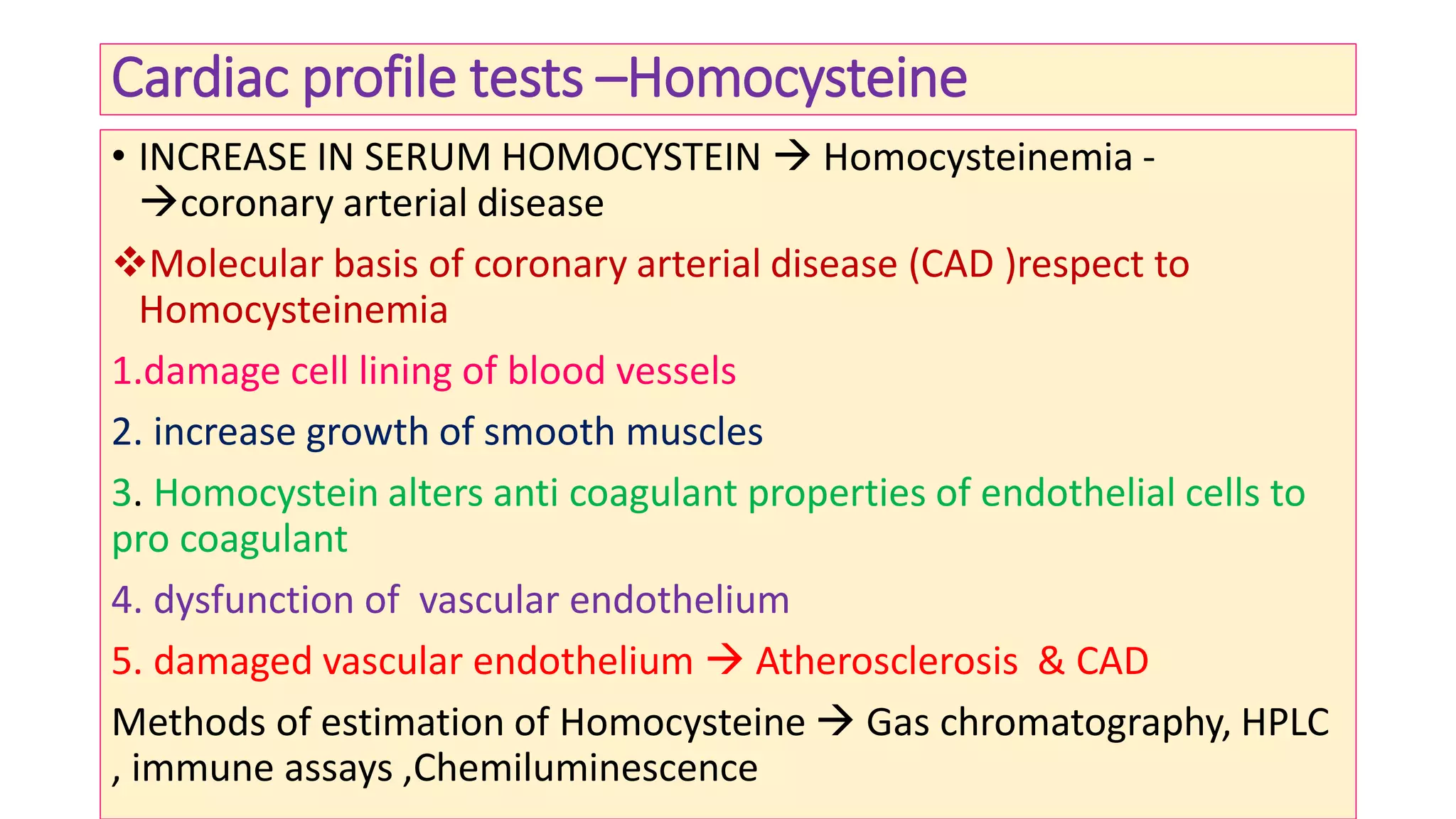 Cardiac profile tests(biochemical ) | PDF