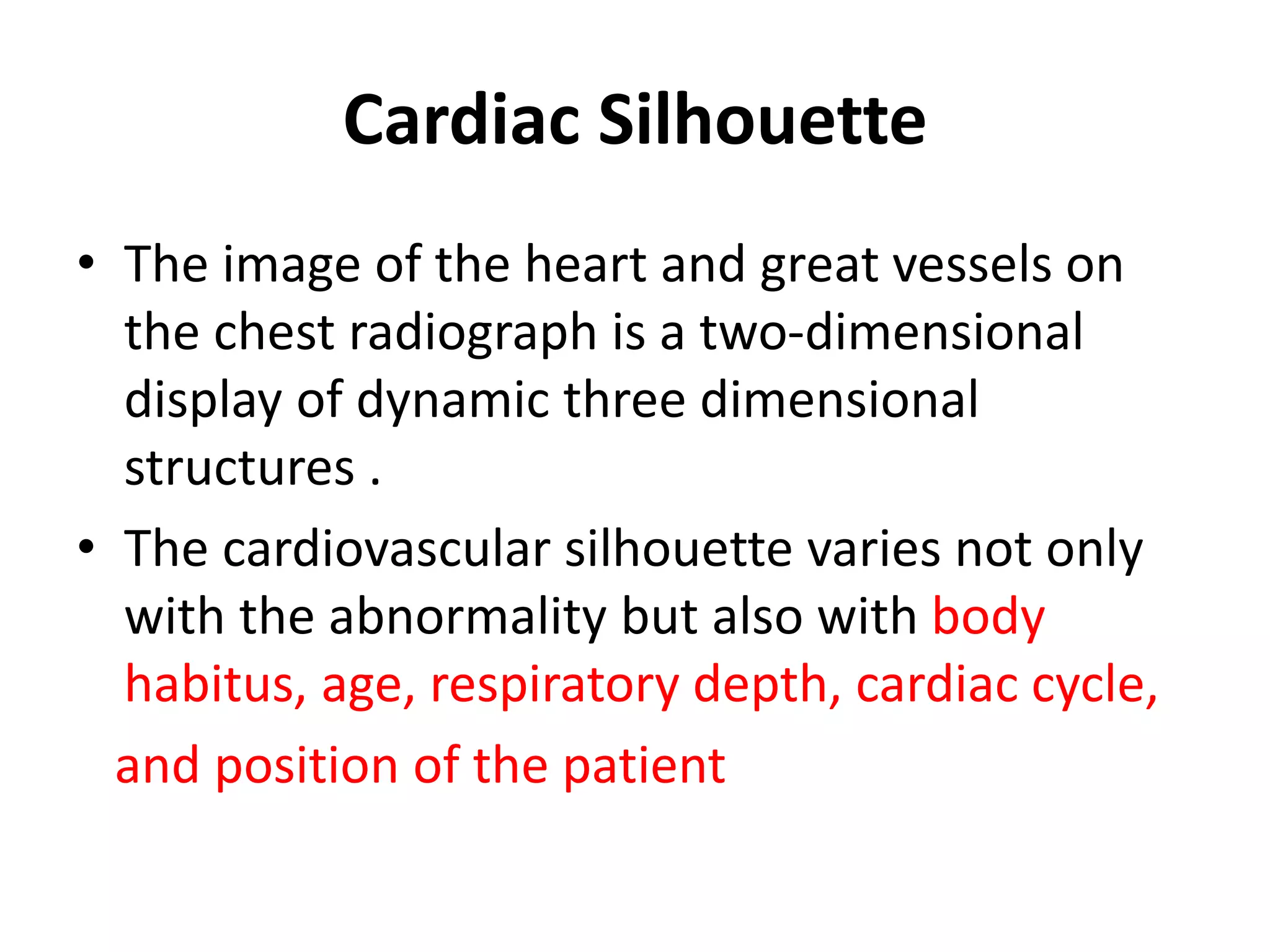 Radiographic approach to cardiac enlargement | PPTX