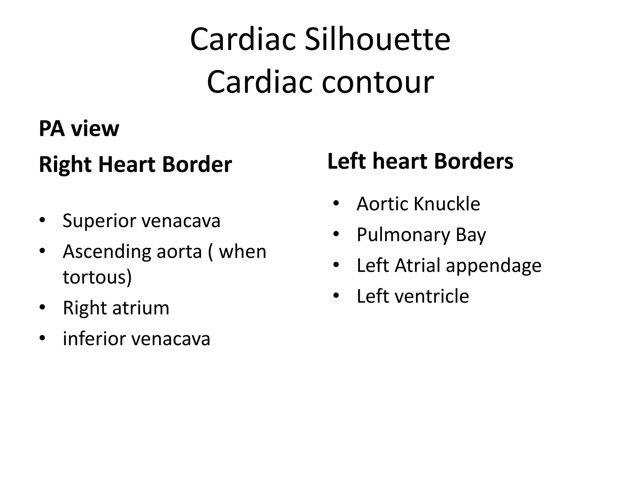 Radiographic approach to cardiac enlargement | PPTX