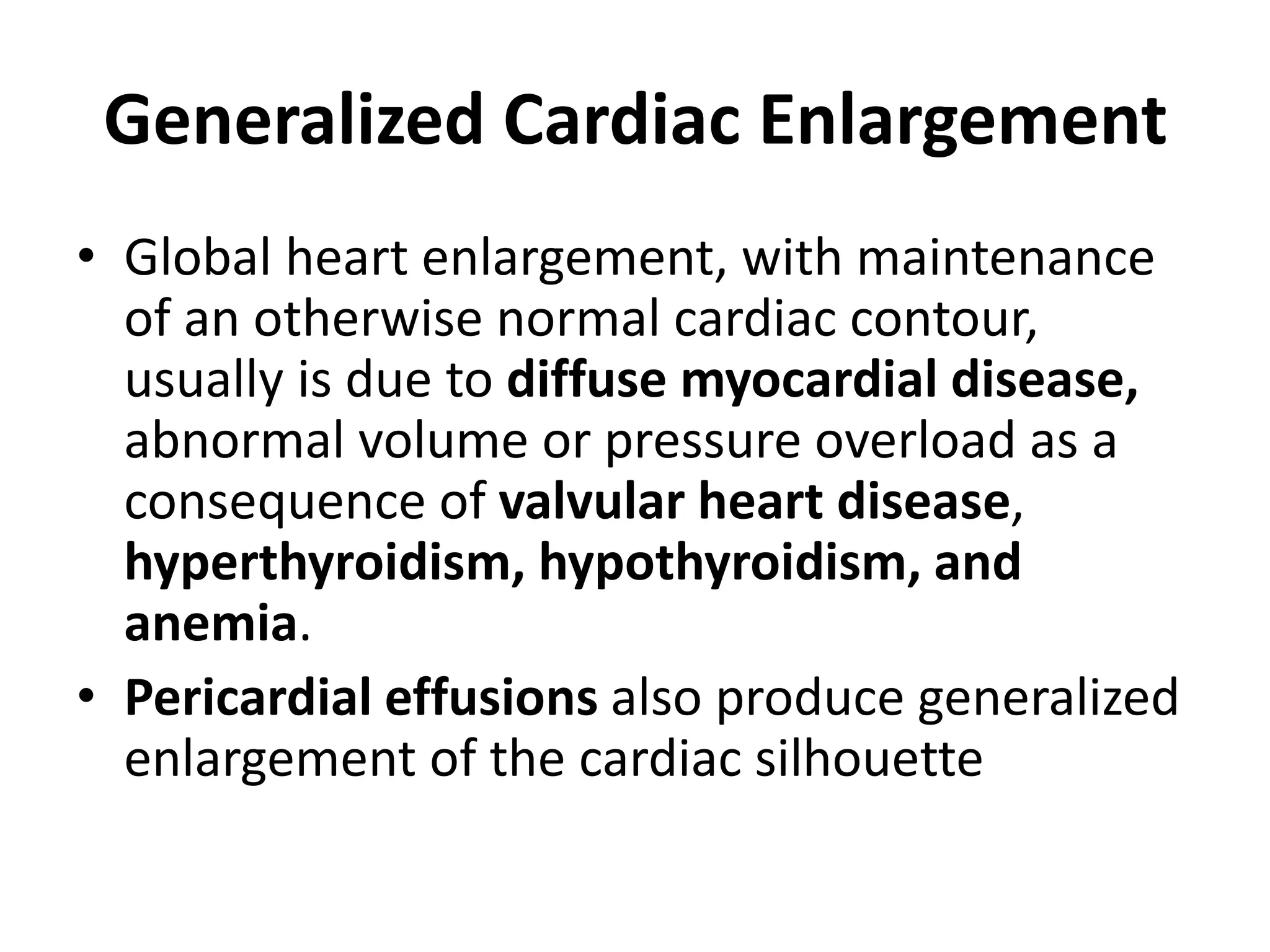 Radiographic approach to cardiac enlargement | PPTX