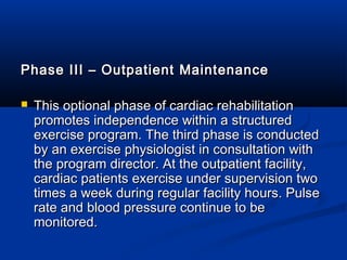 Cardiac Rehabilitation | PPT
