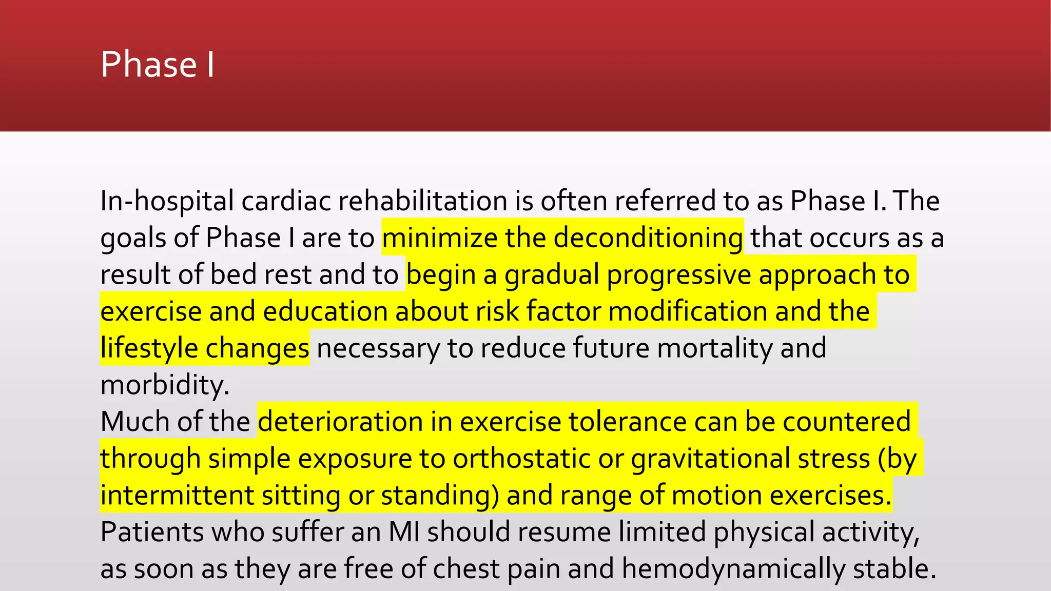 Cardiac rehabilitation | PPTX