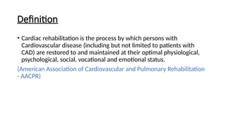 Cardiac rehabilitation guidelines by Dr. Akanksha (P.T) | PPTX