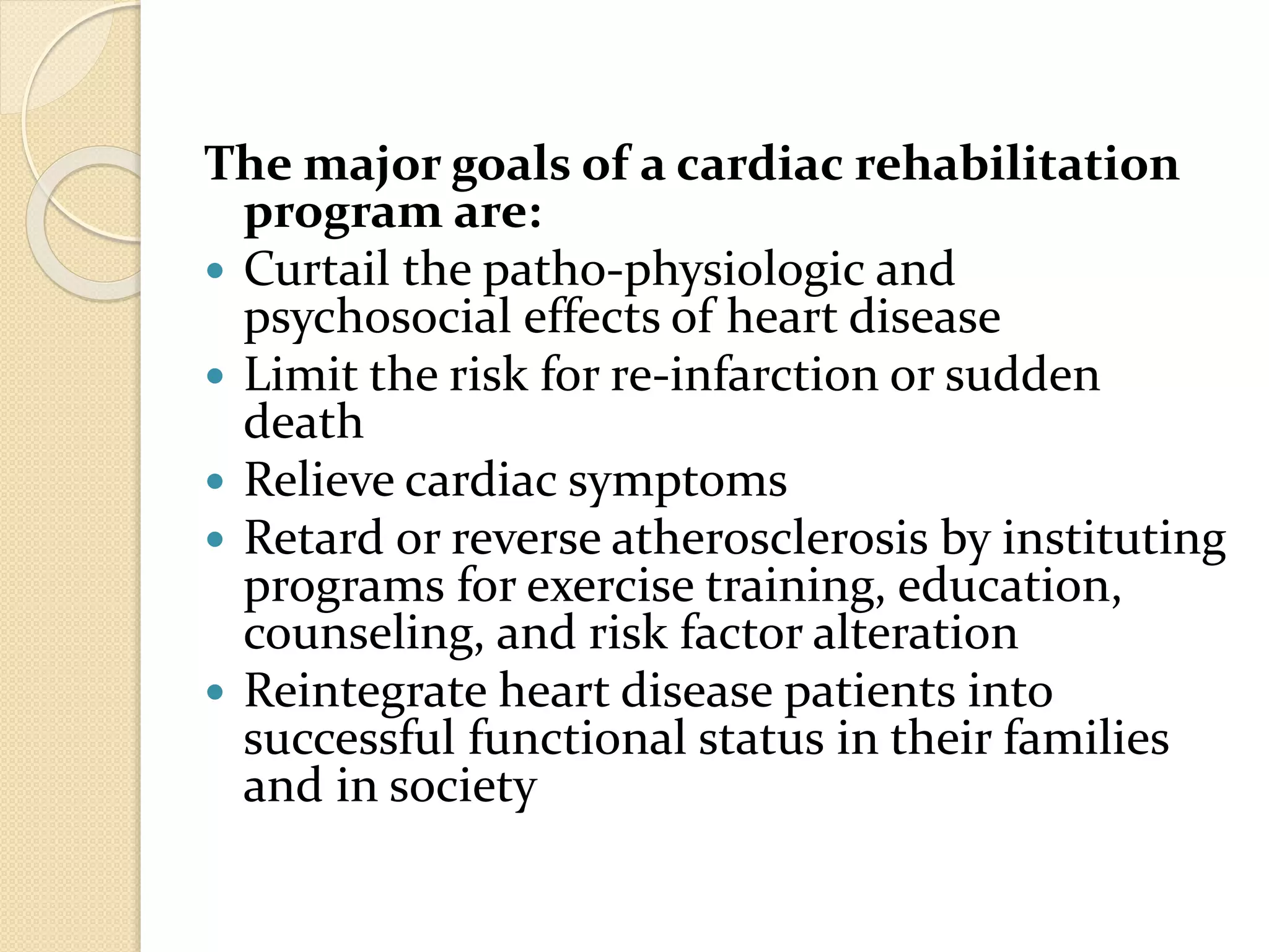 Cardiac rehabilitation following coronary artery bypass graft surgery ...