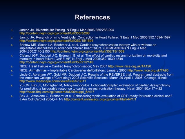 Cardiac Resynchronisation Therapy | PPT