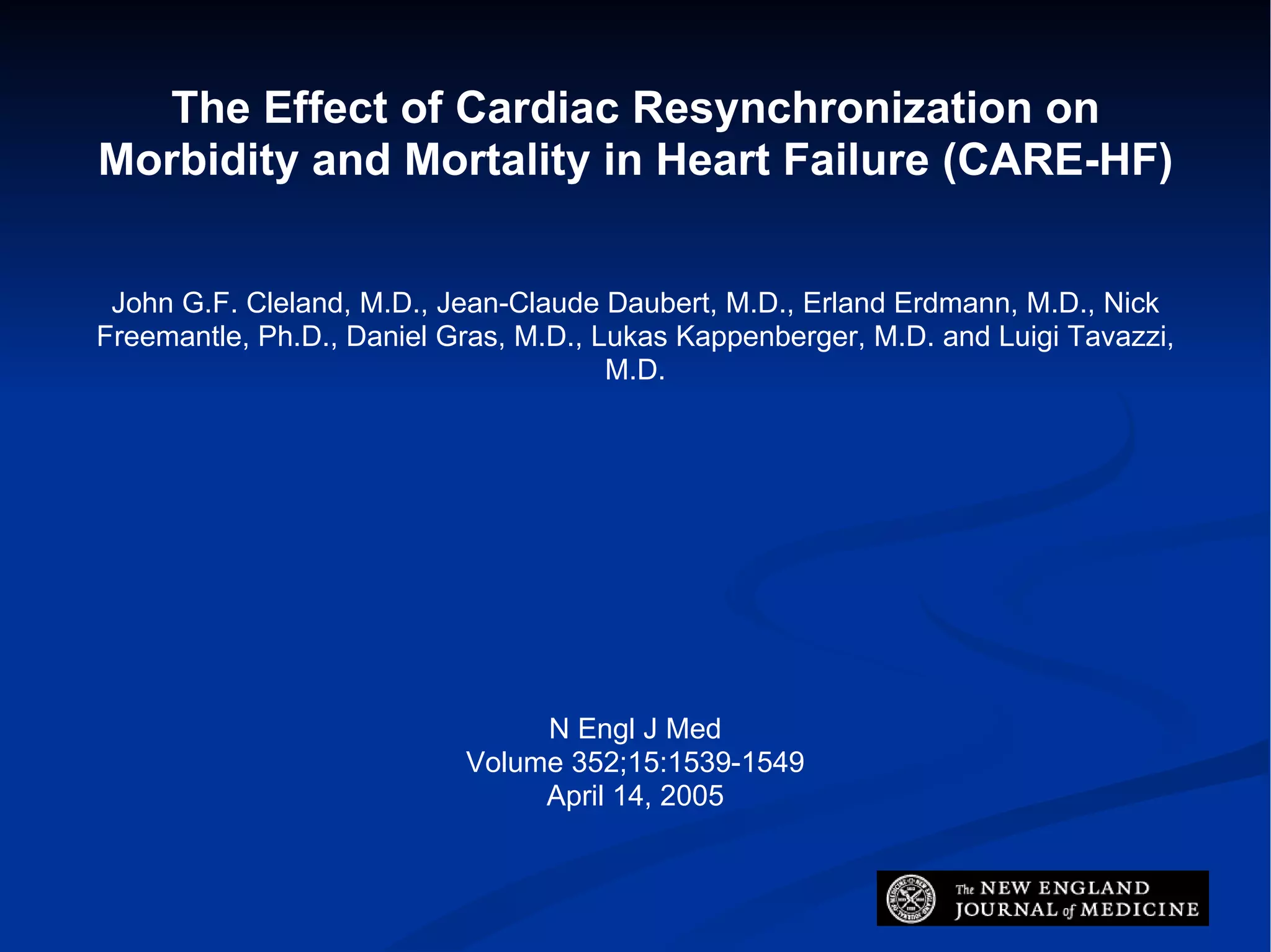 Cardiac Resynchronisation Therapy | PPT