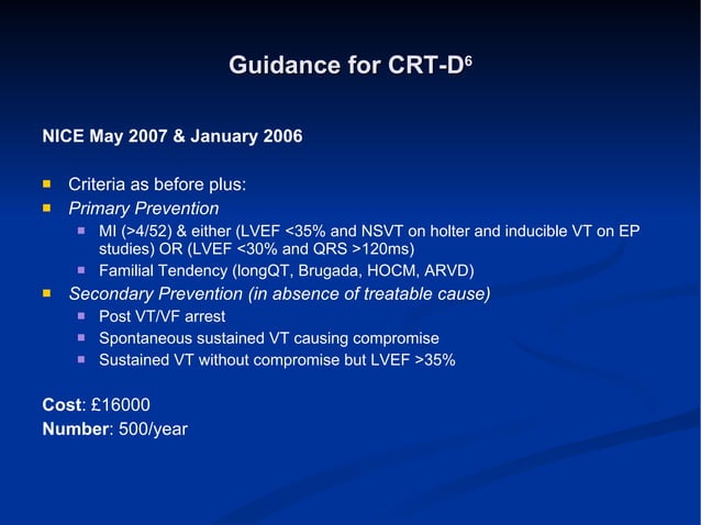 Cardiac Resynchronisation Therapy | PPT