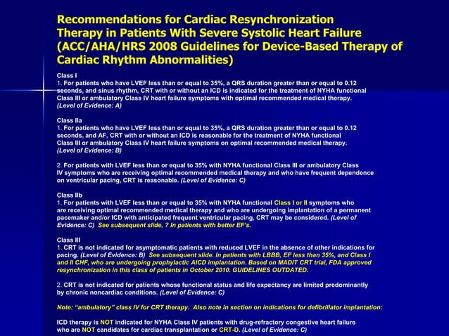 Cardiac resynchronization | PPT