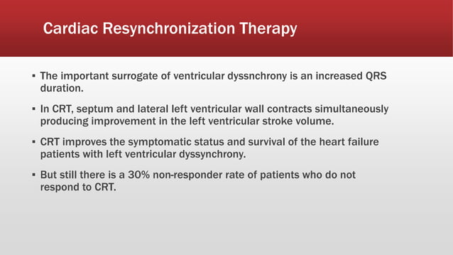 Cardiac Resynchronization therapy.pptx | Heart and Cardiovascular ...