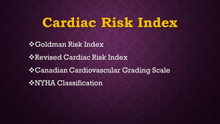 Cardiac risk index | PDF