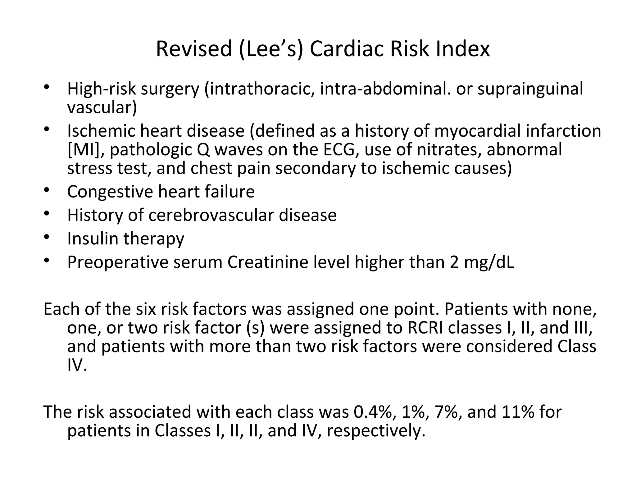 Cardiac risk stratification | PPT