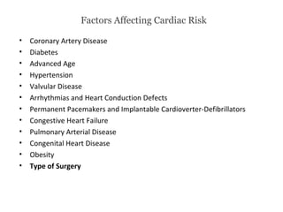 Cardiac risk stratification | PPT