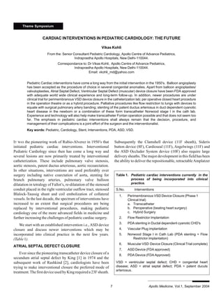 Cardiac Interventions in Pediatric Cardiology: The Future | PDF