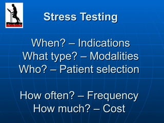 CARDIAC STRESS TESTING how to understand it.ppt | Heart and ...