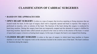 cardiac surgeries how to assess in clinical setting | PPTX