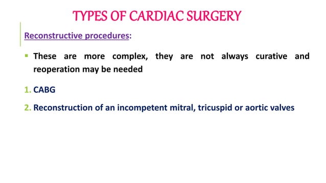 Cardiovascular surgeries-CABG,TYPES,CARDIOPULMONARY BYPASS MACHINE | PPTX