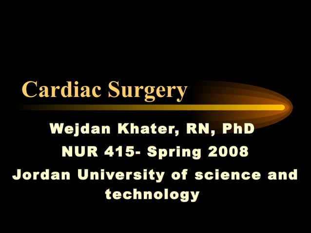 Cardiac surgery and ptca | PPT