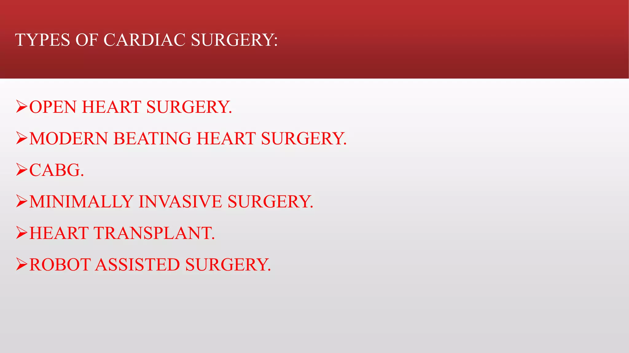 Cardiac surgery | PPTX