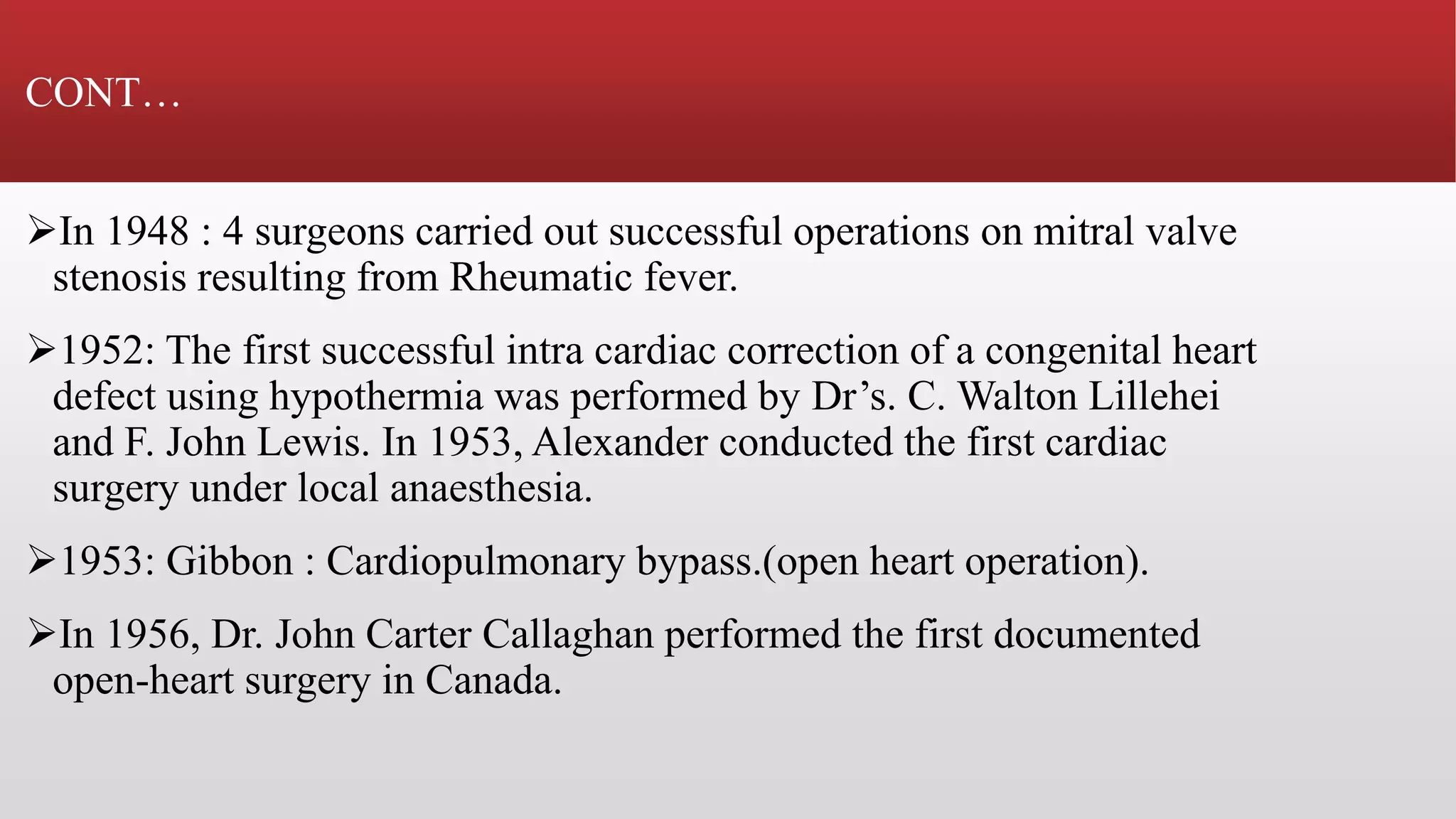 Cardiac surgery | PPTX
