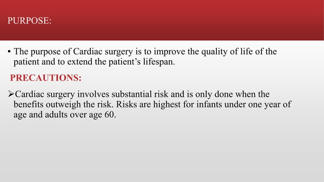 Cardiac surgery | PPTX