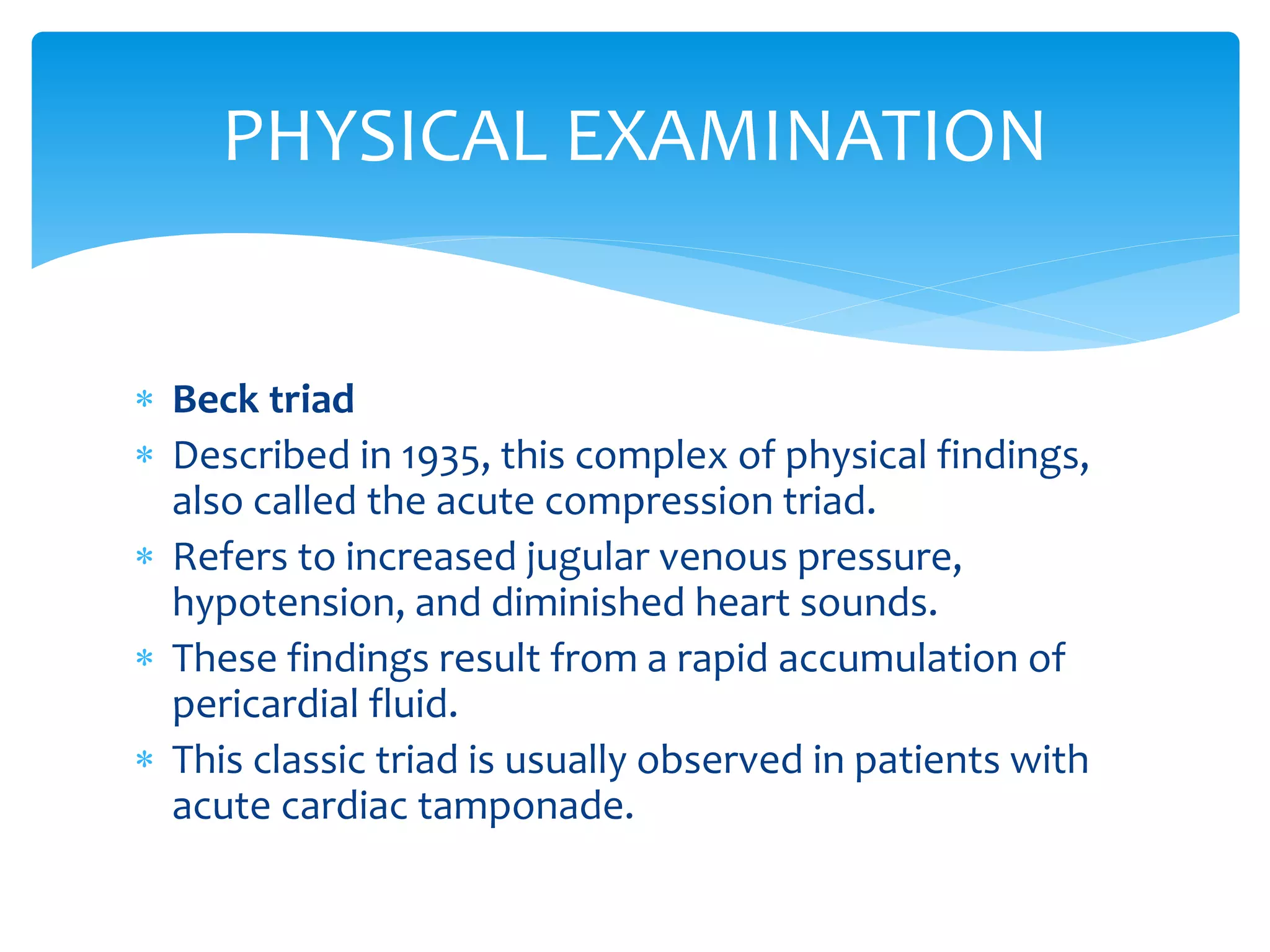 Cardiac tamponade-Pericardial Effusion... | PPTX