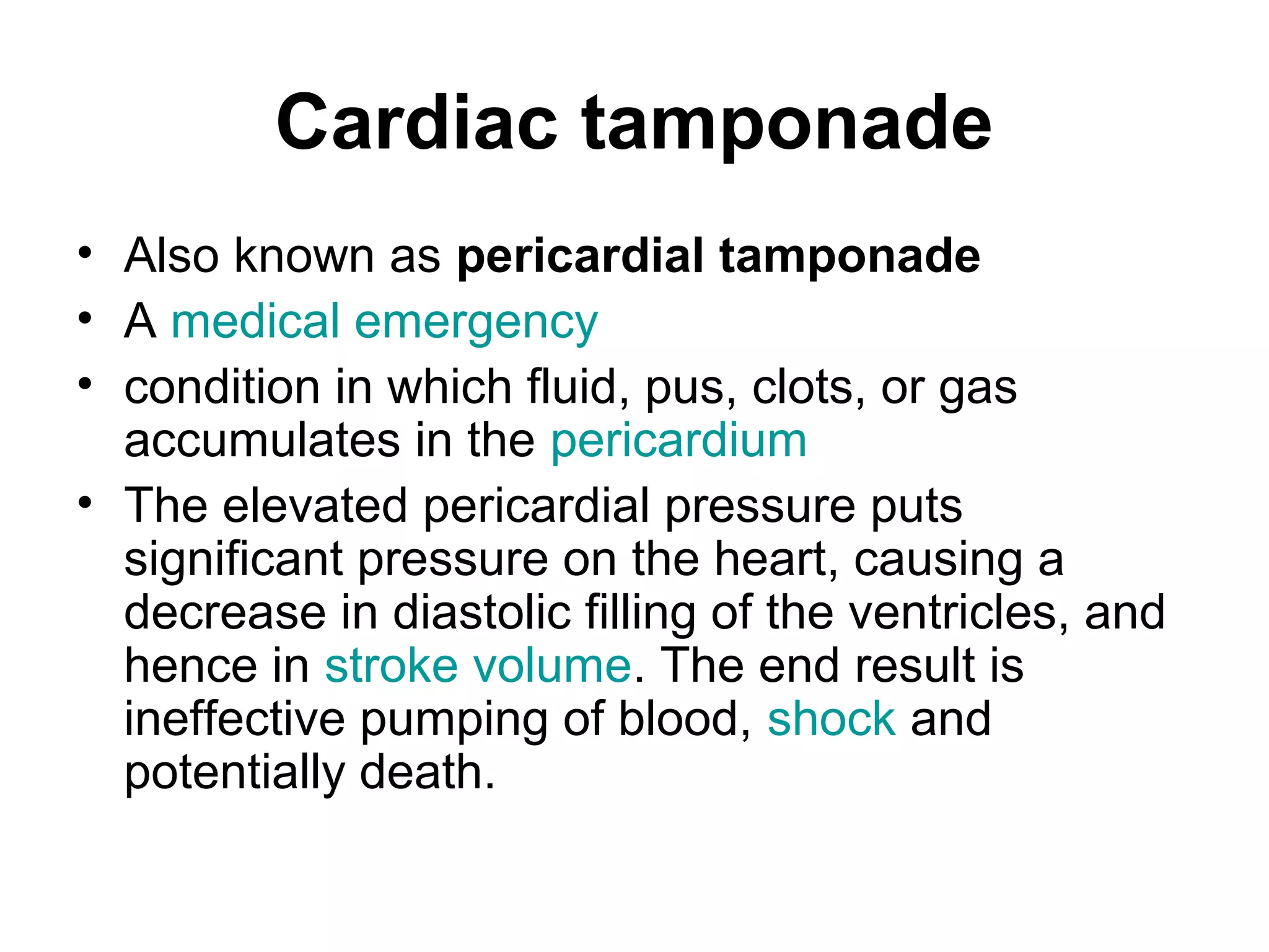 Cardiac tamponade | PPT | Free Download