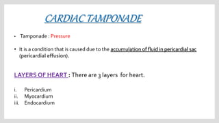 Cardiac tamponade | PPTX