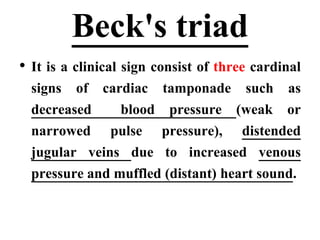 Cardiac Tamponade Symptoms Why Distended Veins