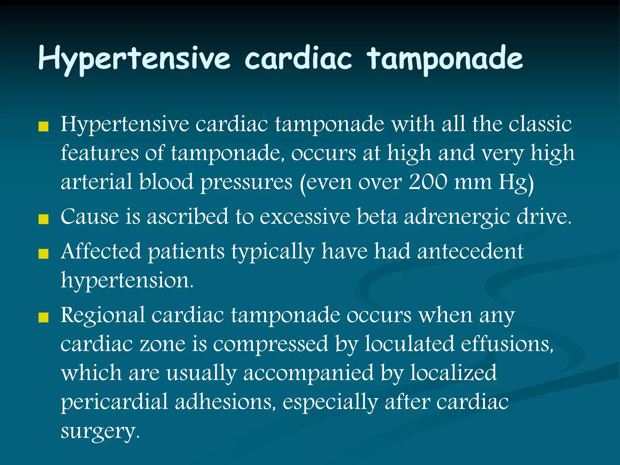 Cardiac tamponade | PPTX