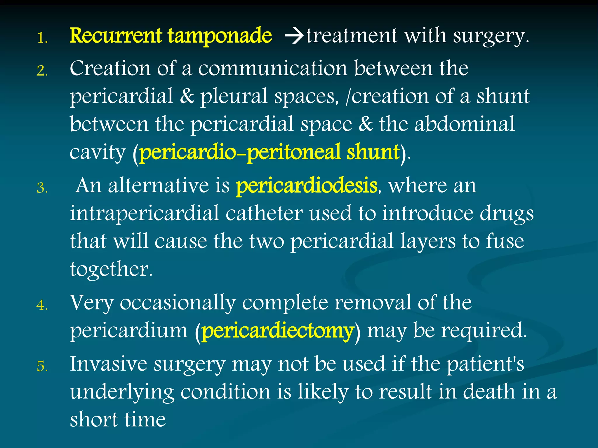 Cardiac tamponade | PPTX