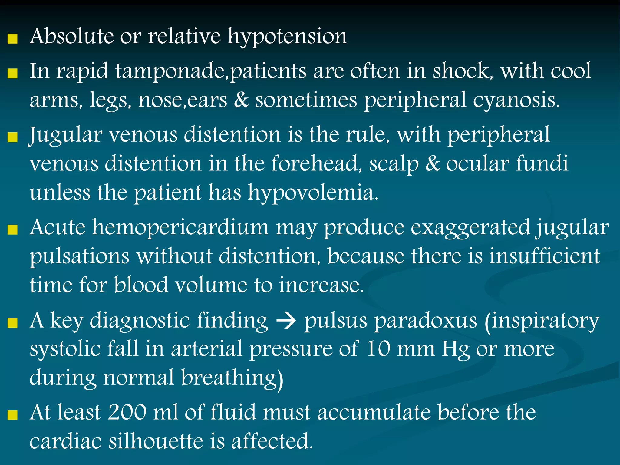 Cardiac tamponade | PPTX