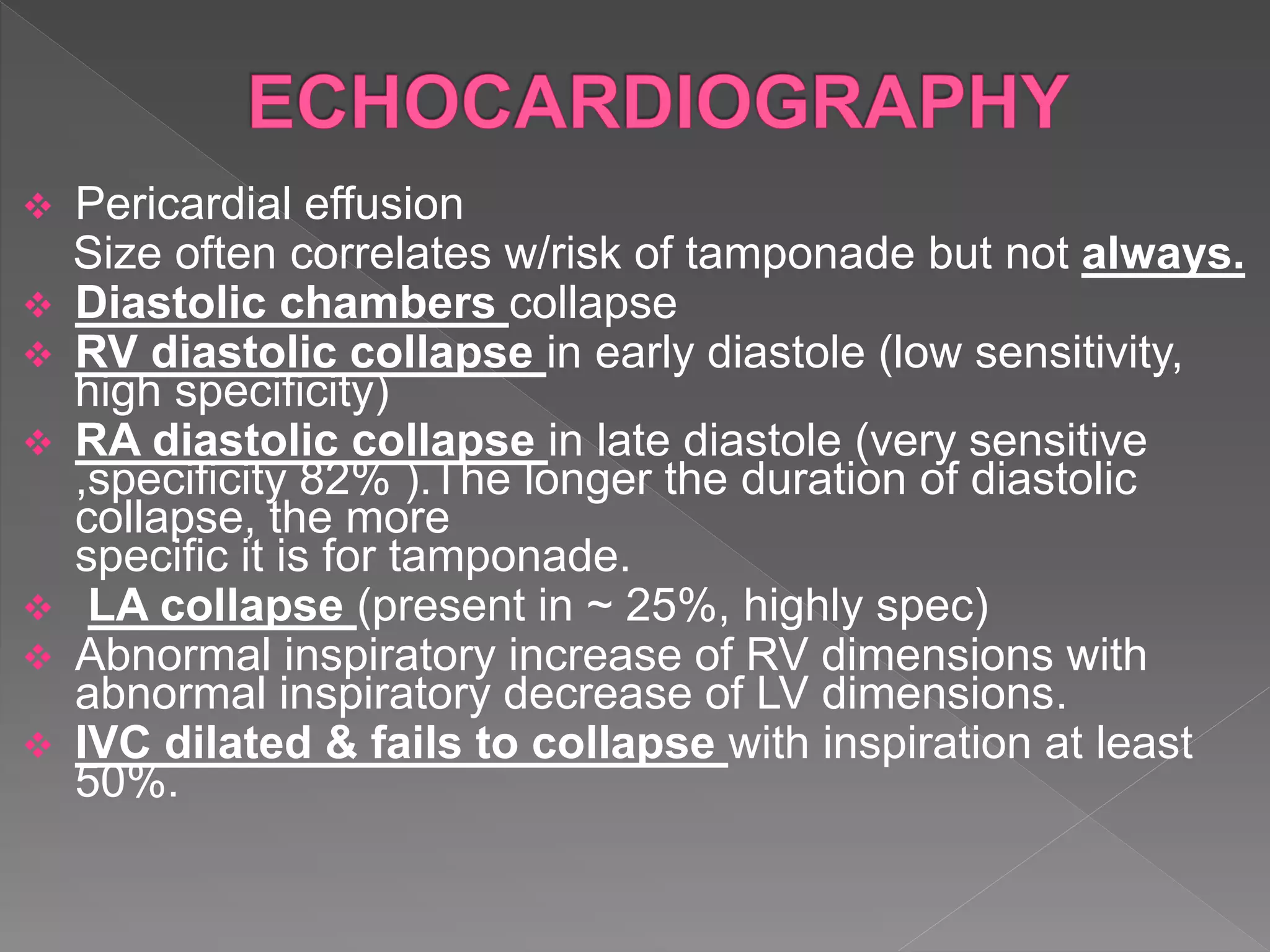 Cardiac tamponade | PPTX