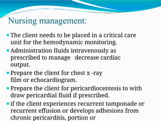 Cardiac Tamponade. presentation in detail | PPTX