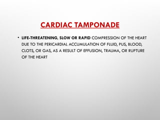 cardiac tamponade.pptx for cardiac tamponade | PPTX