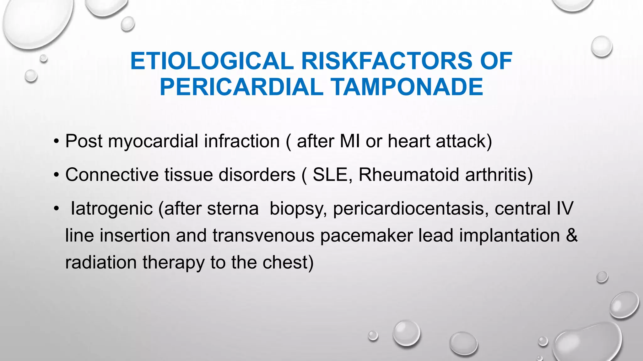 Cardiac tamponade | PPTX