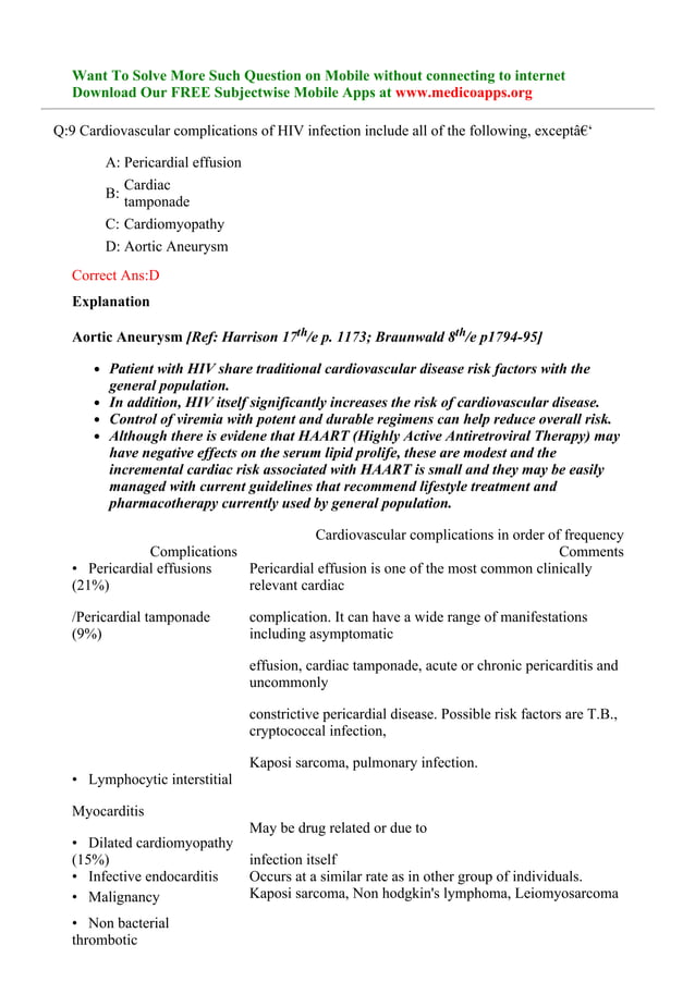 Cardiac tamponade sample paper for neet pg, usmle, plab, fmge (mci ...