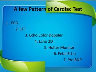 Cardiac test | PPT
