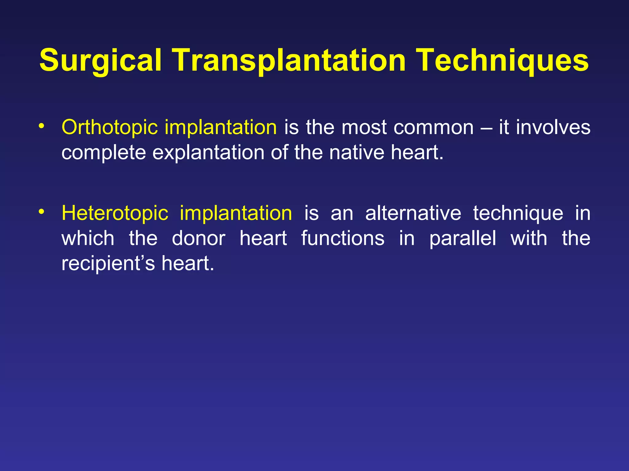 Cardiac Transplantation | PPT