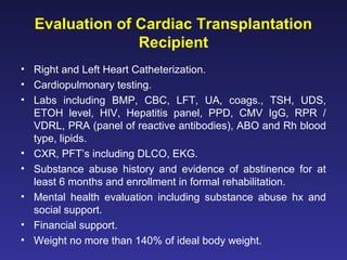 Cardiac Transplantation | PPT