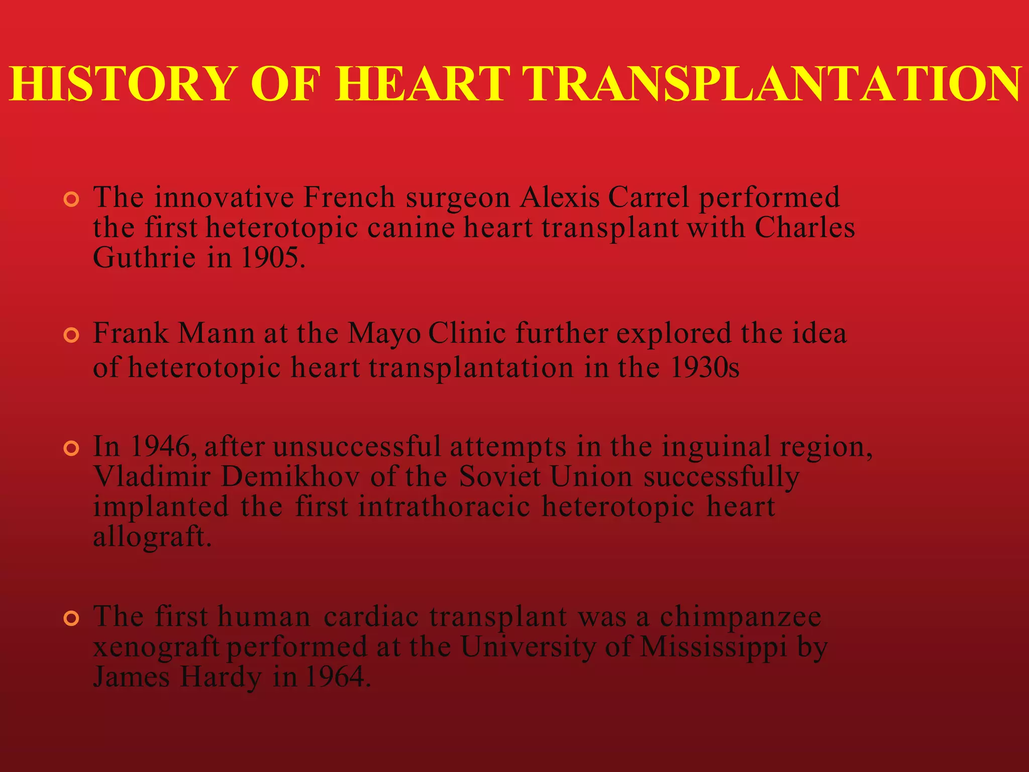 Cardiac transplant presentation | PPTX