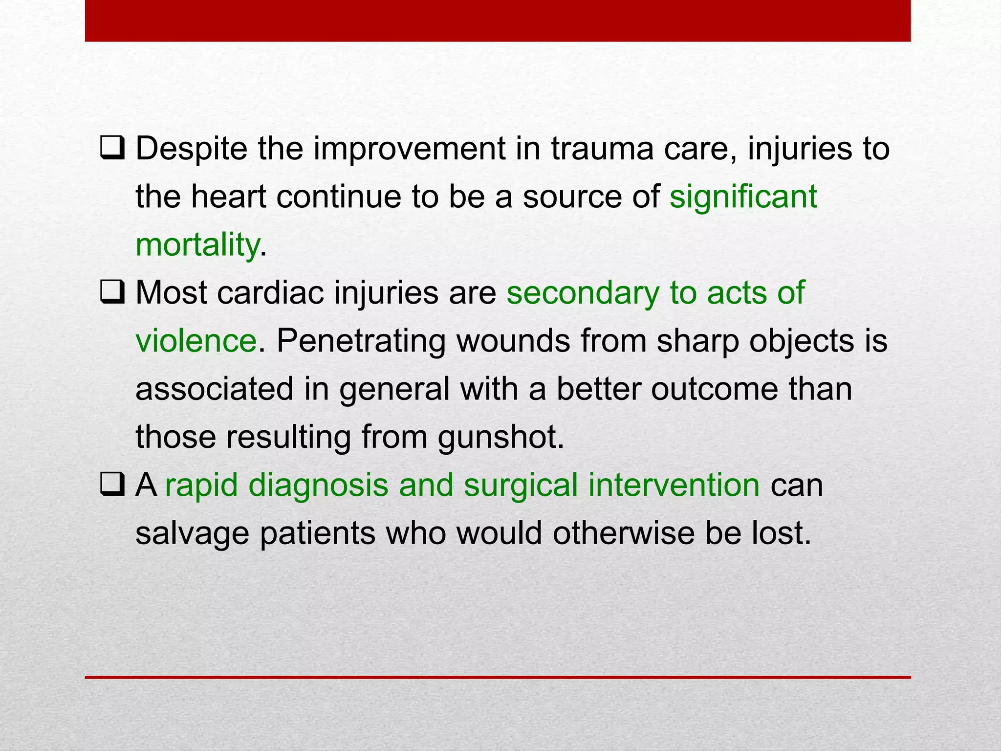 Cardiac trauma management | PPTX