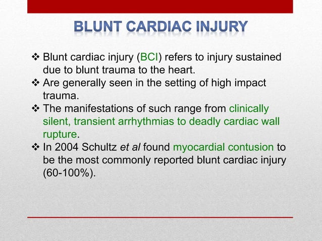 Cardiac trauma management | PPTX | Death, Injury, or Military Conflict ...